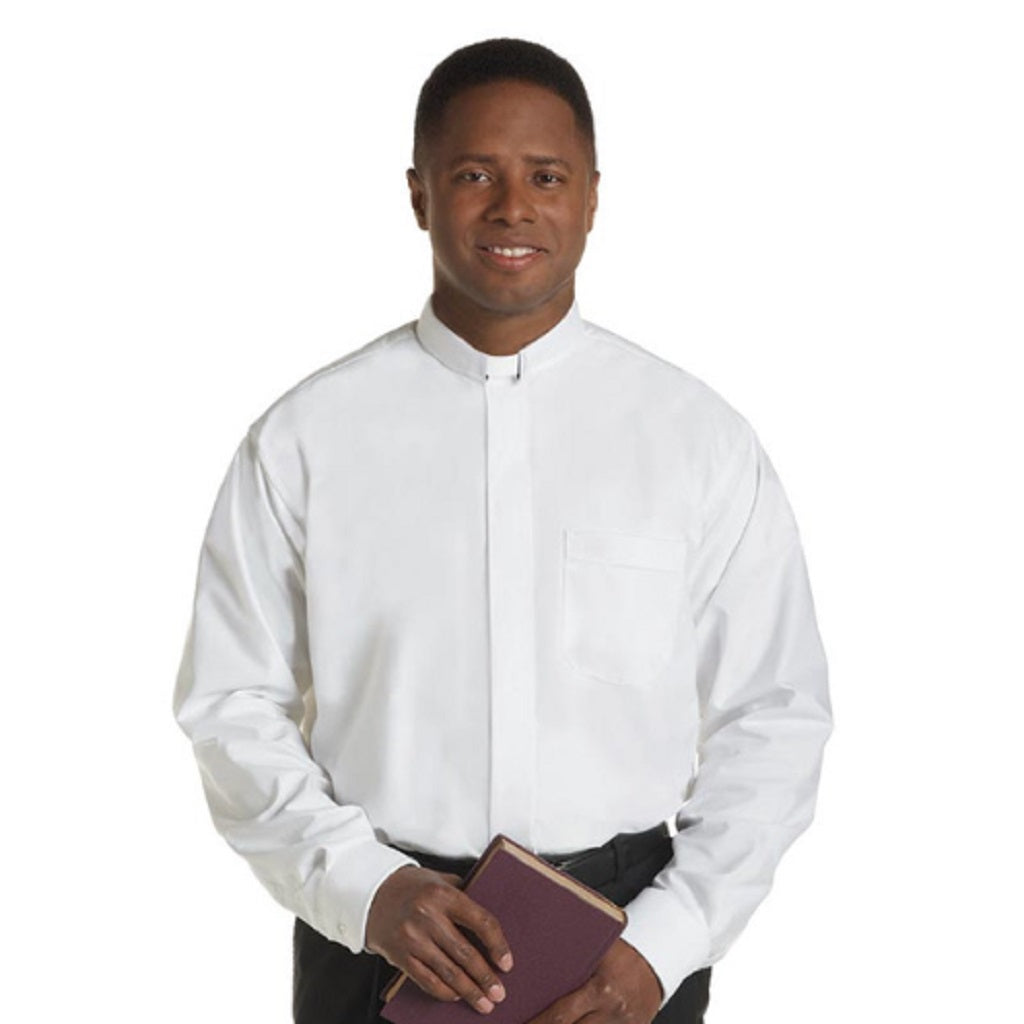 Murphy Long Sleeve, Tab Collar, White Clergy Shirt – Angel Direct Inc
