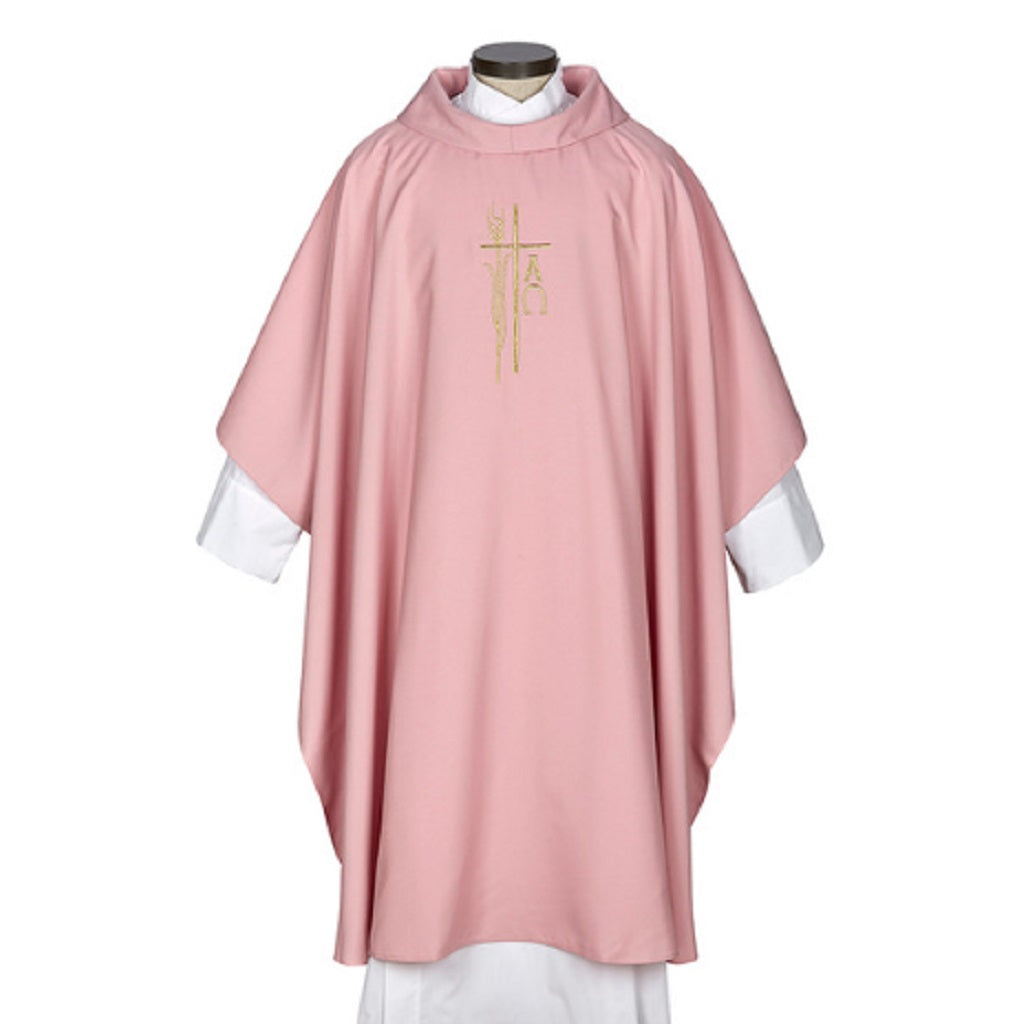 R.J. Toomey Alpha Omega Collection Rose Monastic Chasuble with Cowl Ne ...